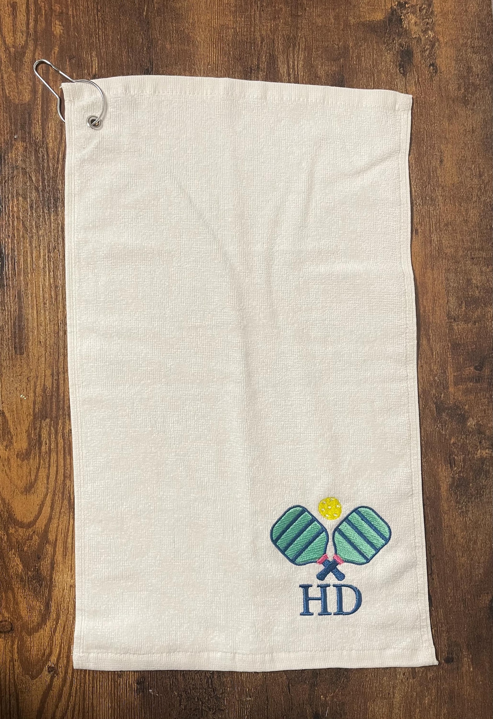 Pickle Ball Towel With Monogram - Personalized Pickle Ball Towel ...