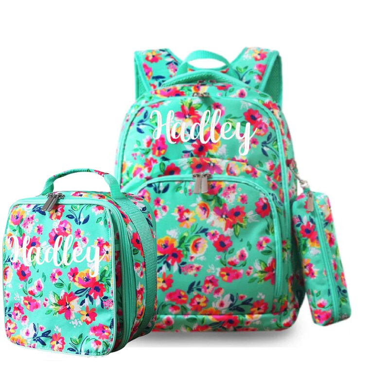 Blue Floral Backpack - Etsy