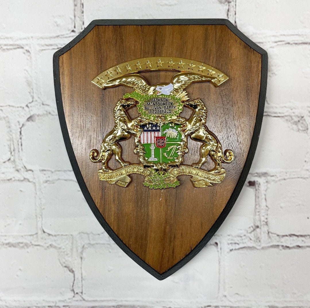 69th Infantry Regimental Crest (mounted on Wooden Plaque) - Etsy