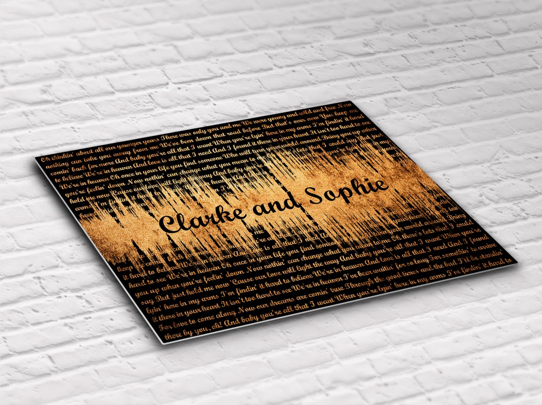 8th / Bronze Anniversary Gift - Custom Soundwave Art on Metal – First ...