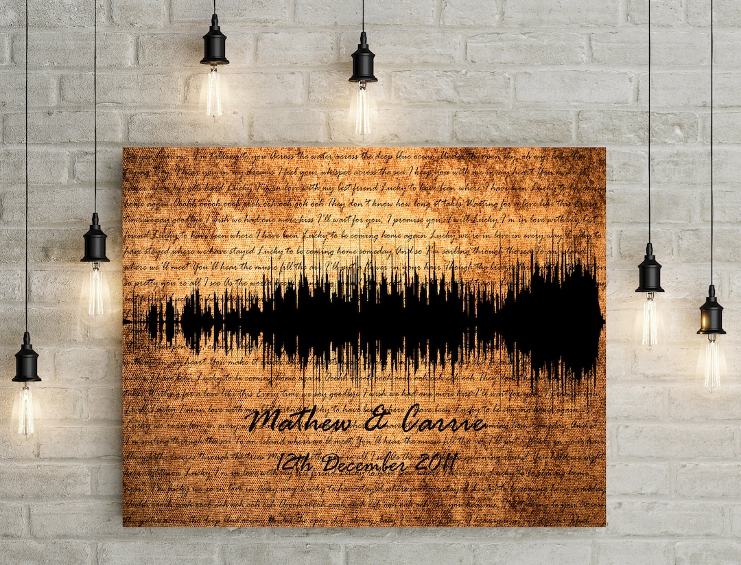 8th/bronze Anniversary Custom Soundwave - Wedding Anniversary Gift ...