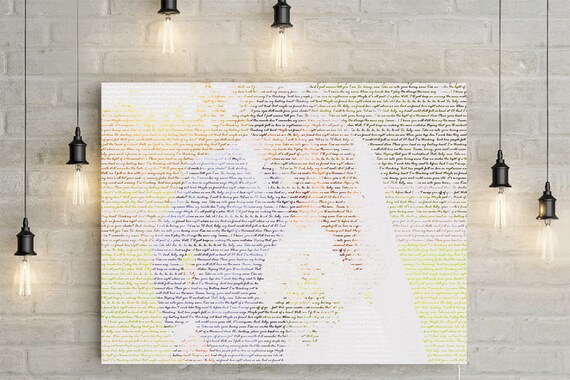 Custom Wedding Word Art Portrait Personalized Wedding Photo - Etsy