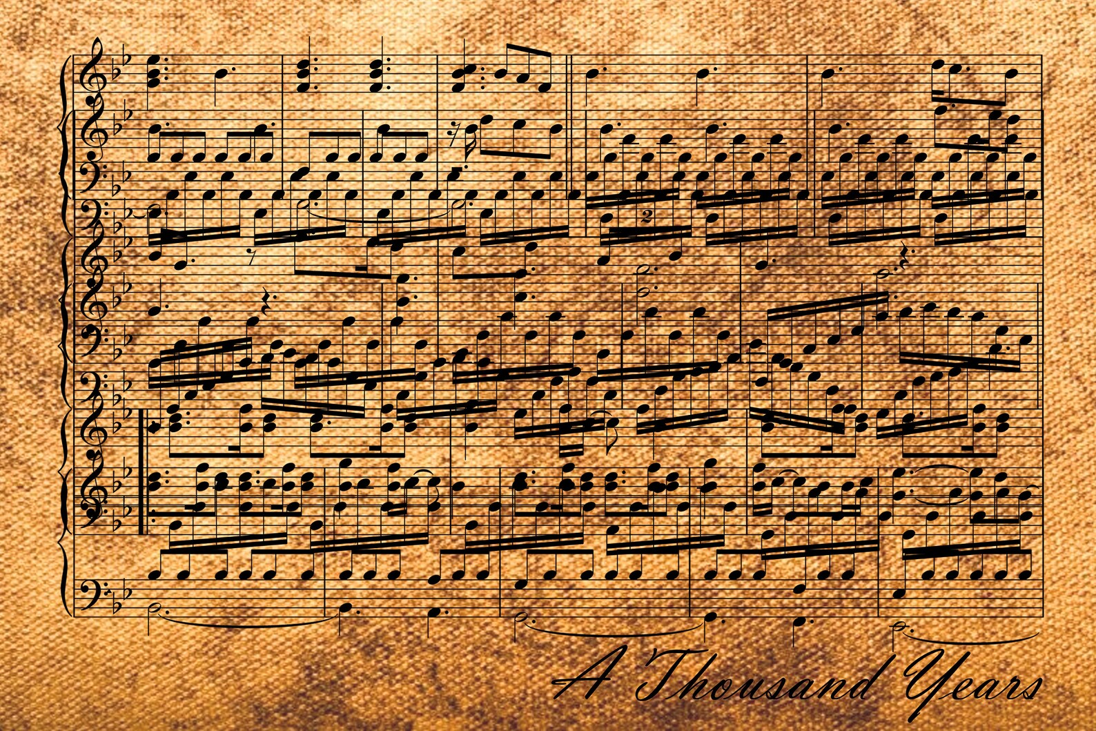 Bronze Anniversary Custom Music Sheet 8th Wedding - Etsy