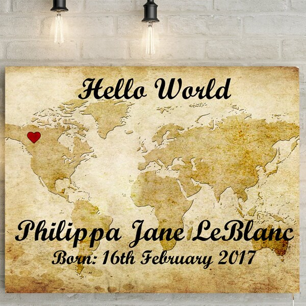 Baby Map of the World - Etsy UK