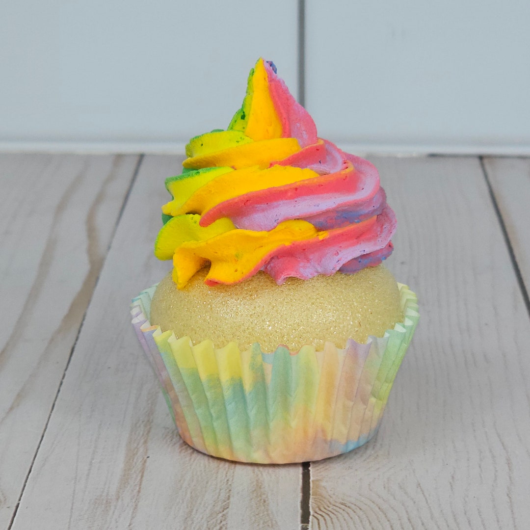 Summer Rainbow Fake Cupcake Tie Dyed Cupcake Faux Cupcake - Etsy