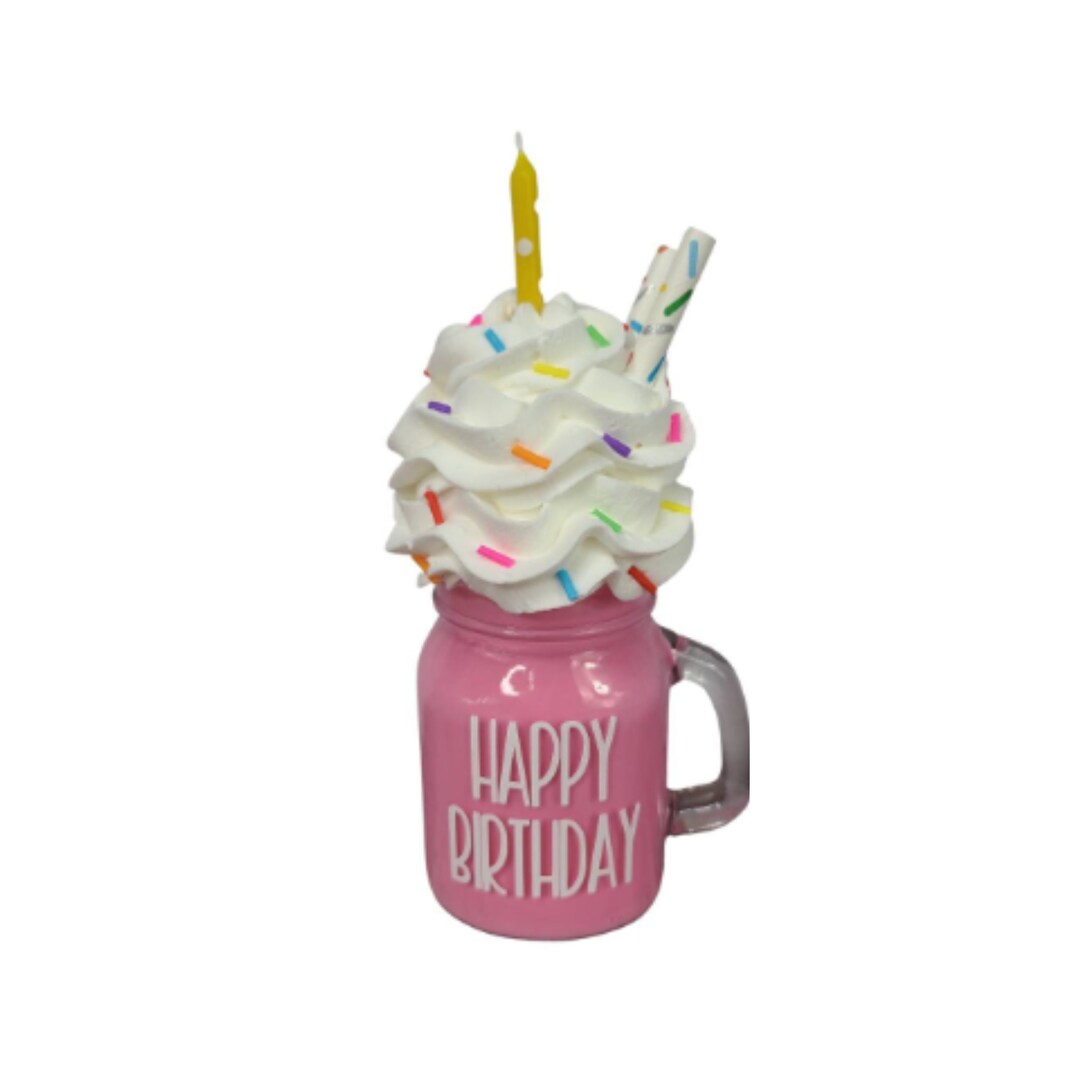 Birthday Pink Milkshake, Milkshake for Tiered Tray Decor, Birthday Ice ...
