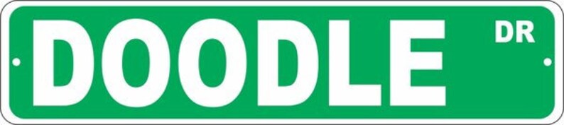 Doodle Drive Sign Labradoodle Goldendoodle Doodle Street | Etsy