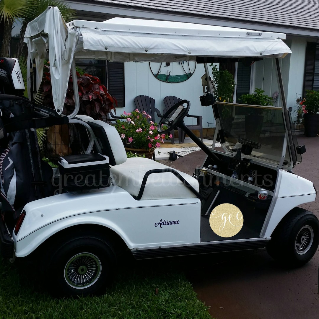 Custom Golf Cart Name Decal, Personalized Vinyl Sticker - Etsy