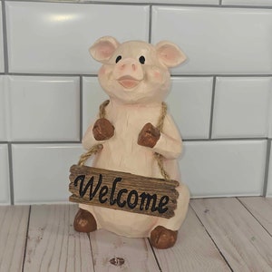 Welcome Cow, Welcome Pig, Tiered Tray Decor, Standing Cow Decoration ...