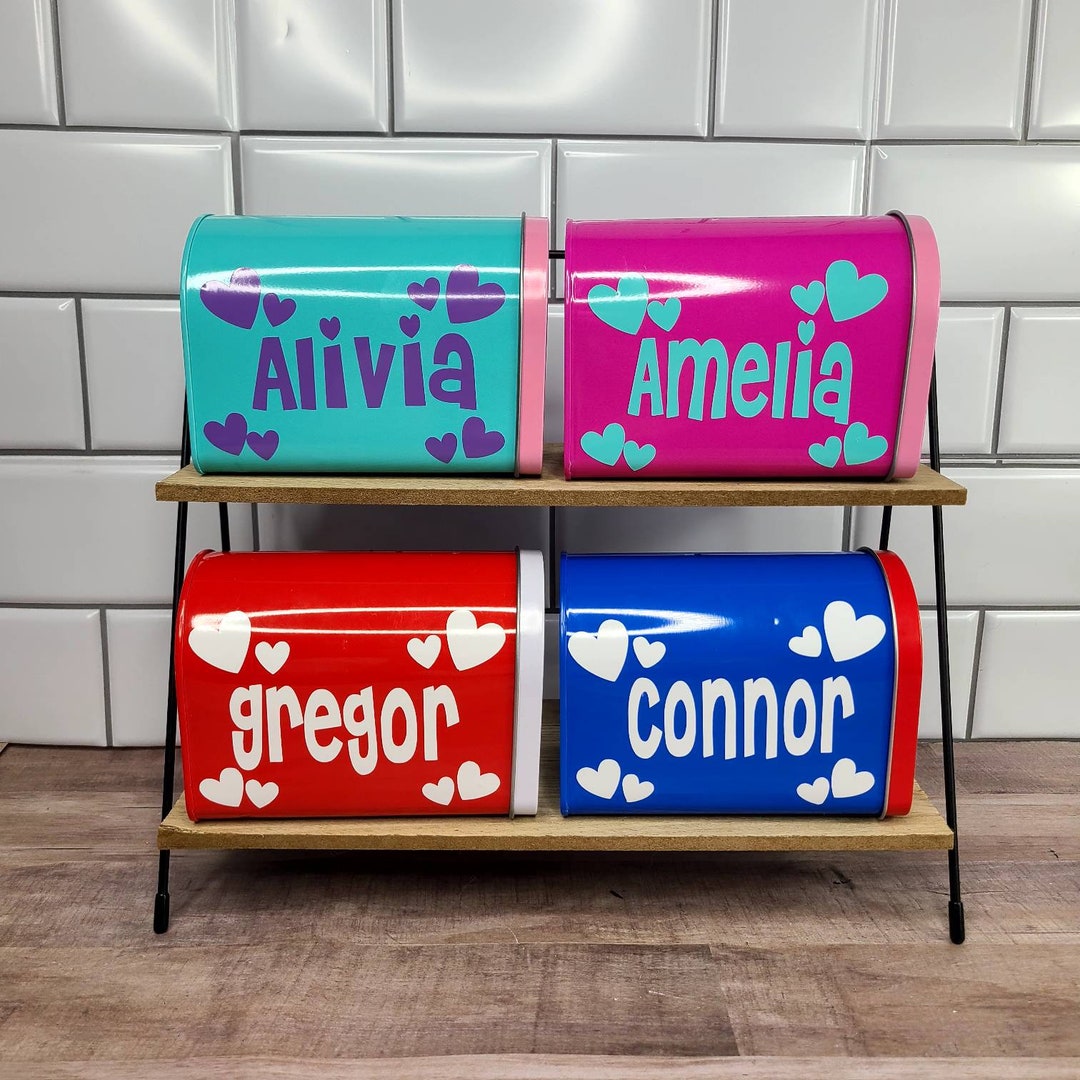 Valentines Day Mini Mailbox, Personalized Kids Mail Box, Kids Valentine ...
