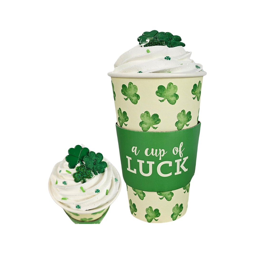 St Patrick's Day Coffee Cup, Cup of Luck Cup, St Patricks Day Latte Cup ...
