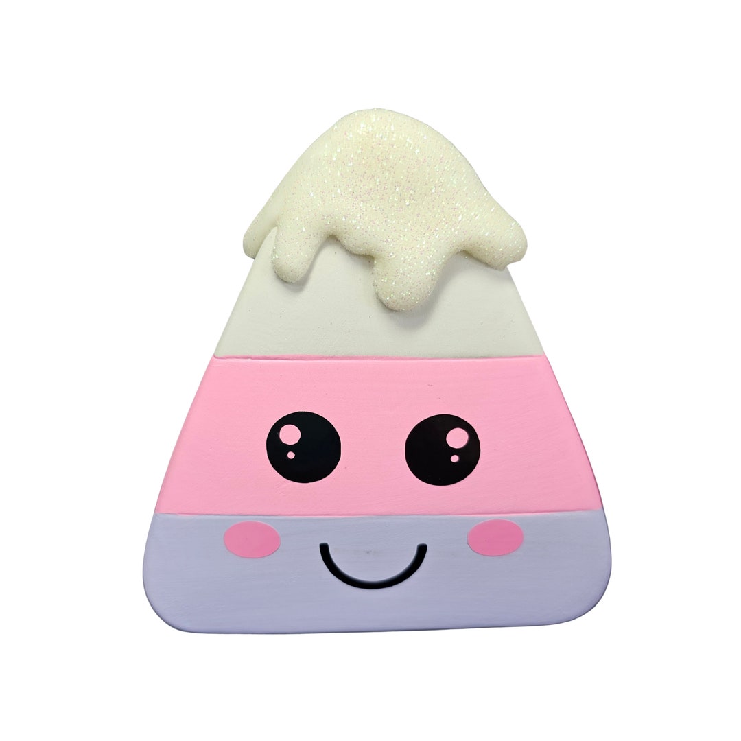 Pastel Pink Halloween Candy Corn for Halloween Tiered Tray Decor, Wood ...
