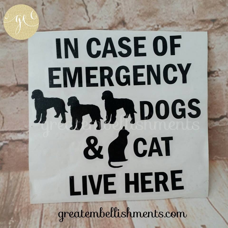 Rescue Our Pets Vinyl Decal Pet Emergency Decals Custom Dog - Etsy