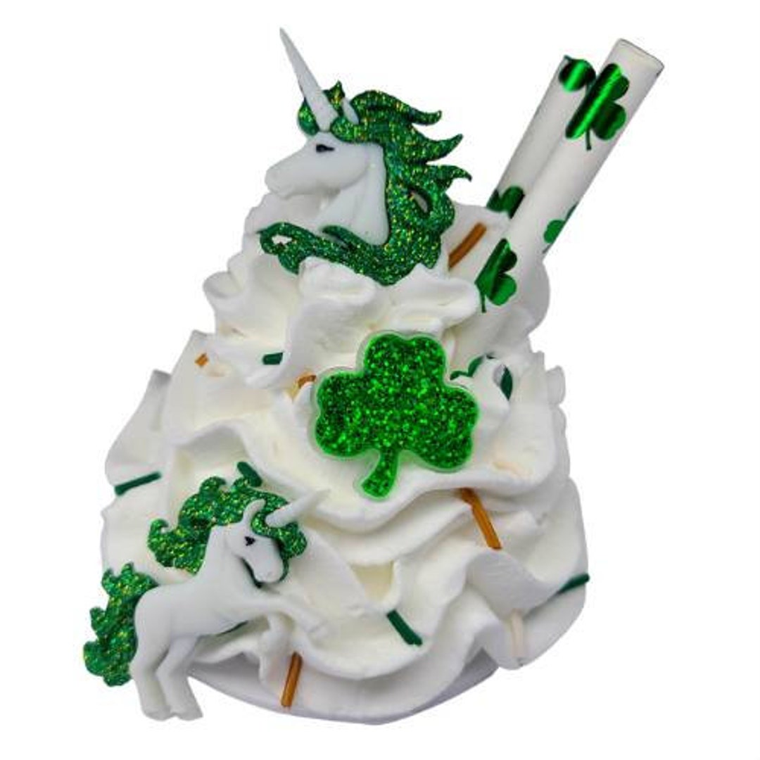 St Patrick's Day Unicorn, Marshmallow Mug Topper, St Patricks Day Mini ...