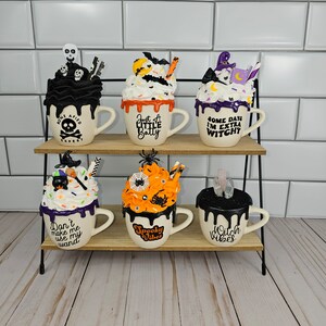 Witches Hat Cauldron Broom Mini Mug, Mug With Fake Whipped Cream ...