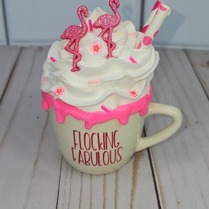 Flamingo Mini Mug Mini Mug With Flamingos Flocking Fabulous - Etsy