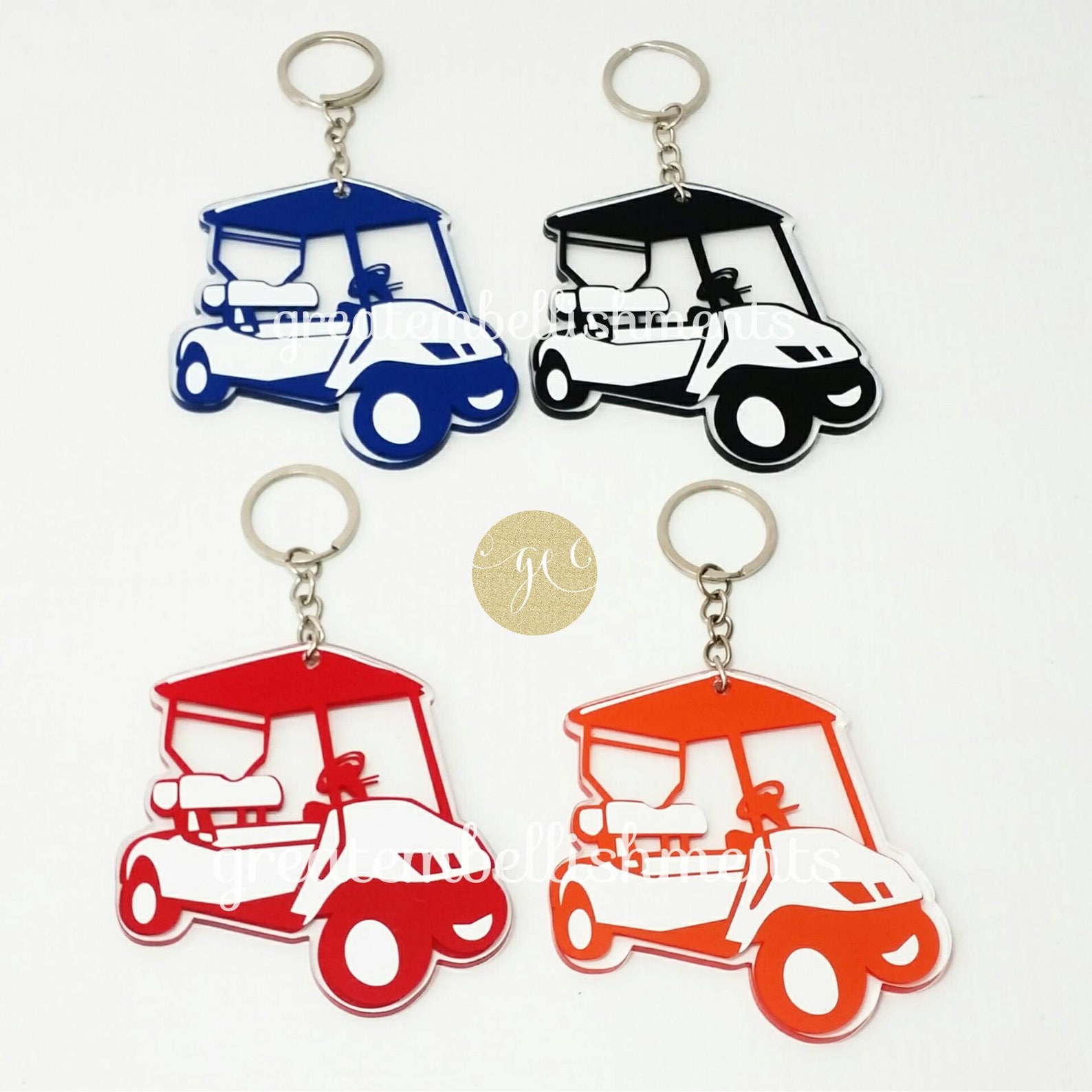 Custom Golf Cart Keychain Golf Cart Keychain Personalized | Etsy