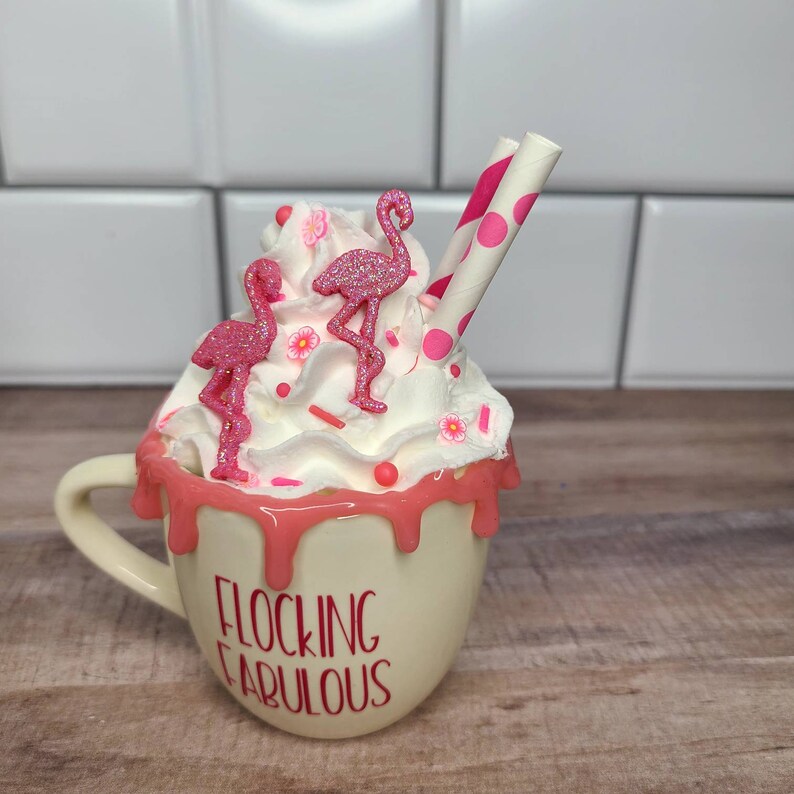 Flamingo Mini Mug Mini Mug With Flamingos Flocking Fabulous - Etsy