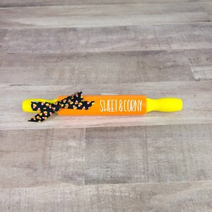 Candy Corn Mini Rolling Pins, Candy Corn Decor, Farmhouse Decor, Candy ...