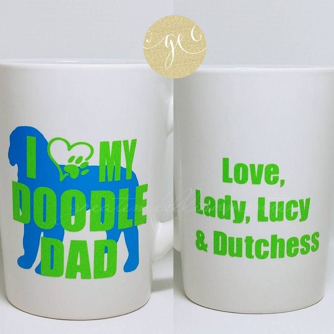 Doodle Coffee Mug, Dog Mug, Personalized Gift, Custom Coffee Mug ...