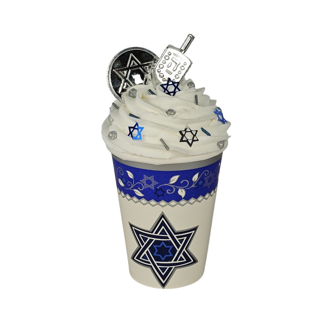 Hanukkah Fake Paper Cup of Coffee for Tier Tray Decor, Shabbat Decor ...