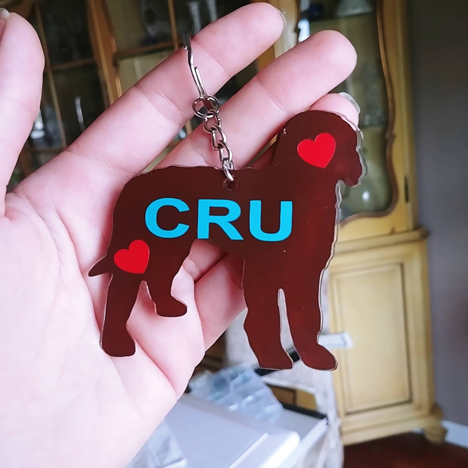 Personalized Doodle Acrylic Keychain Labradoodle Keychain - Etsy