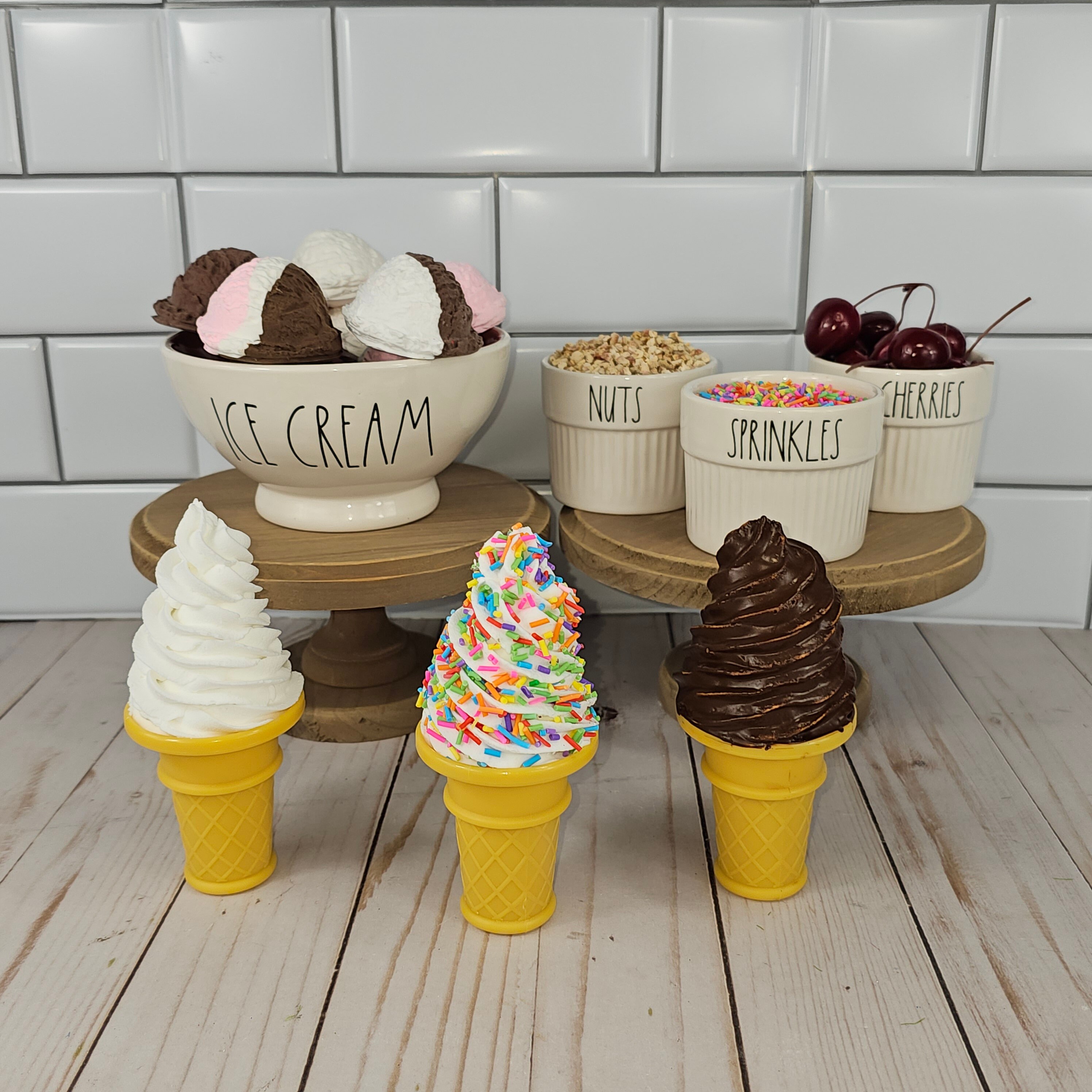 Handmade Fake Ice Cream Cone, Summer Tiered Tray Decor - Etsy