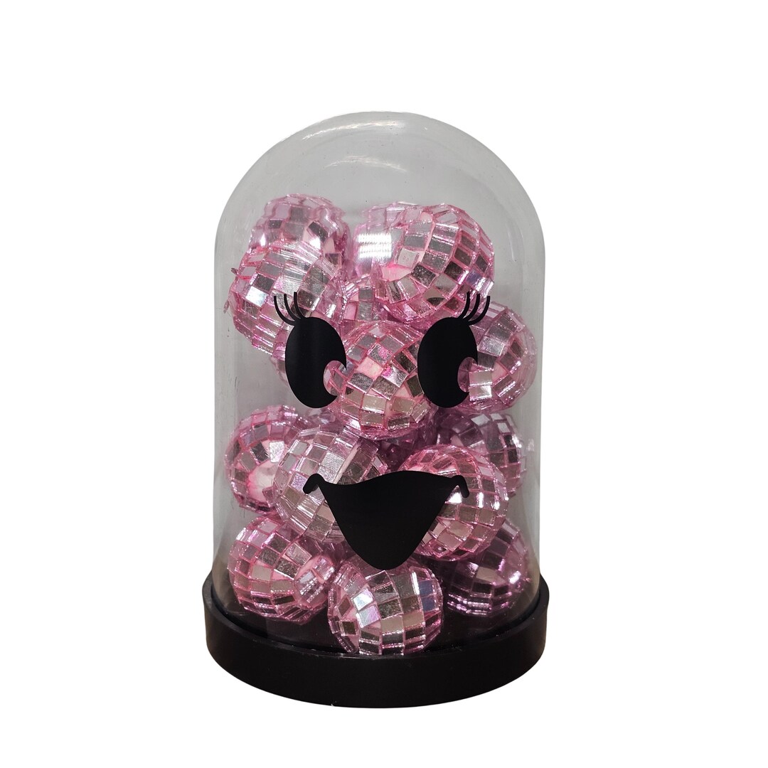 Disco Ball Ghost Cloche: Pink Halloween Tiered Tray Decor - Etsy