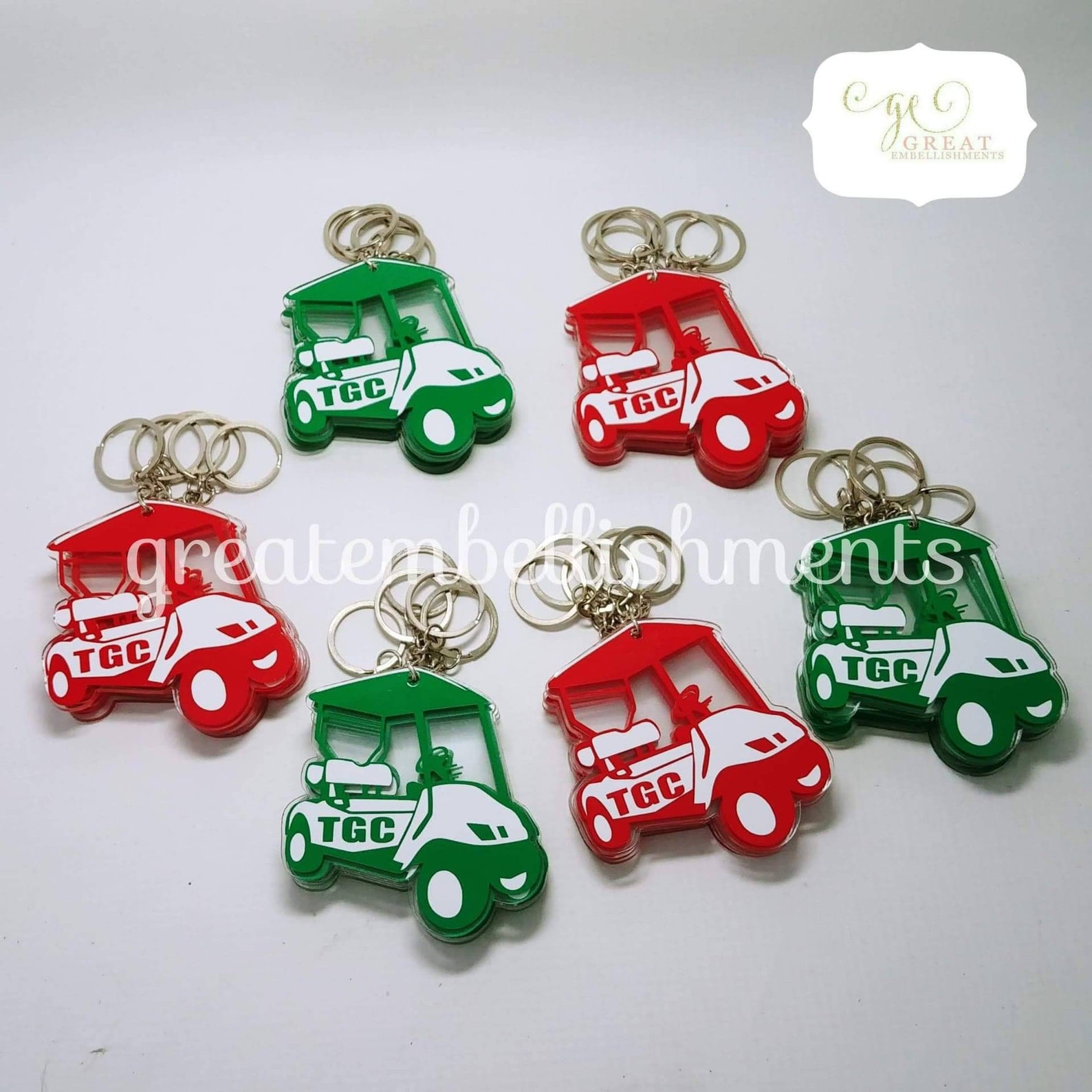 Custom Golf Cart Keychain Golf Cart Keychain Personalized | Etsy