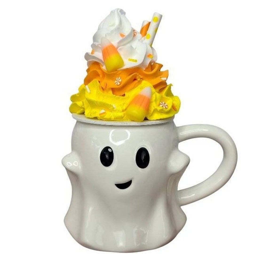 Candy Corn Mug Topper: Halloween Tiered Tray Decor, Fake Whipped Cream ...