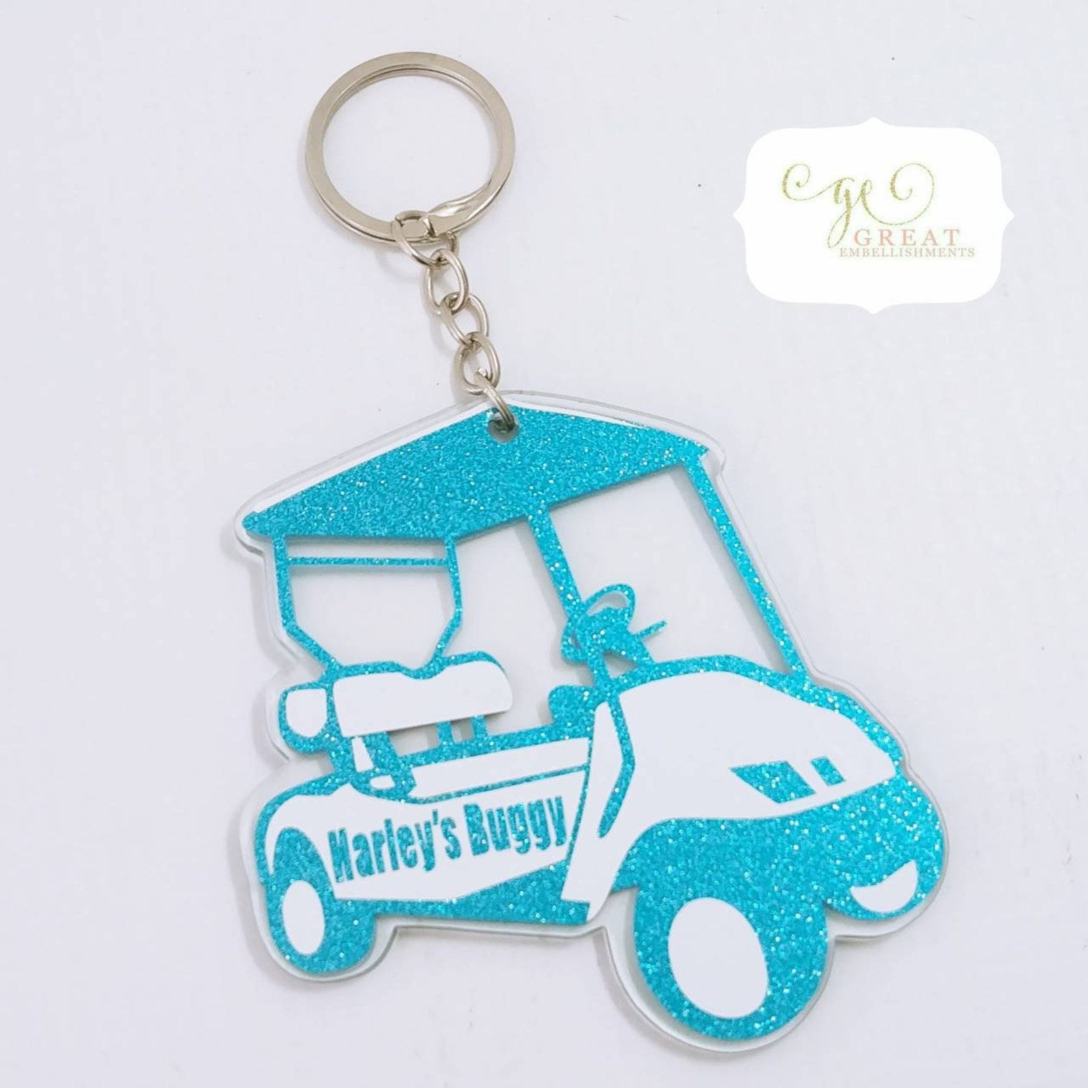 Custom Golf Cart Keychain Golf Cart Keychain Personalized | Etsy