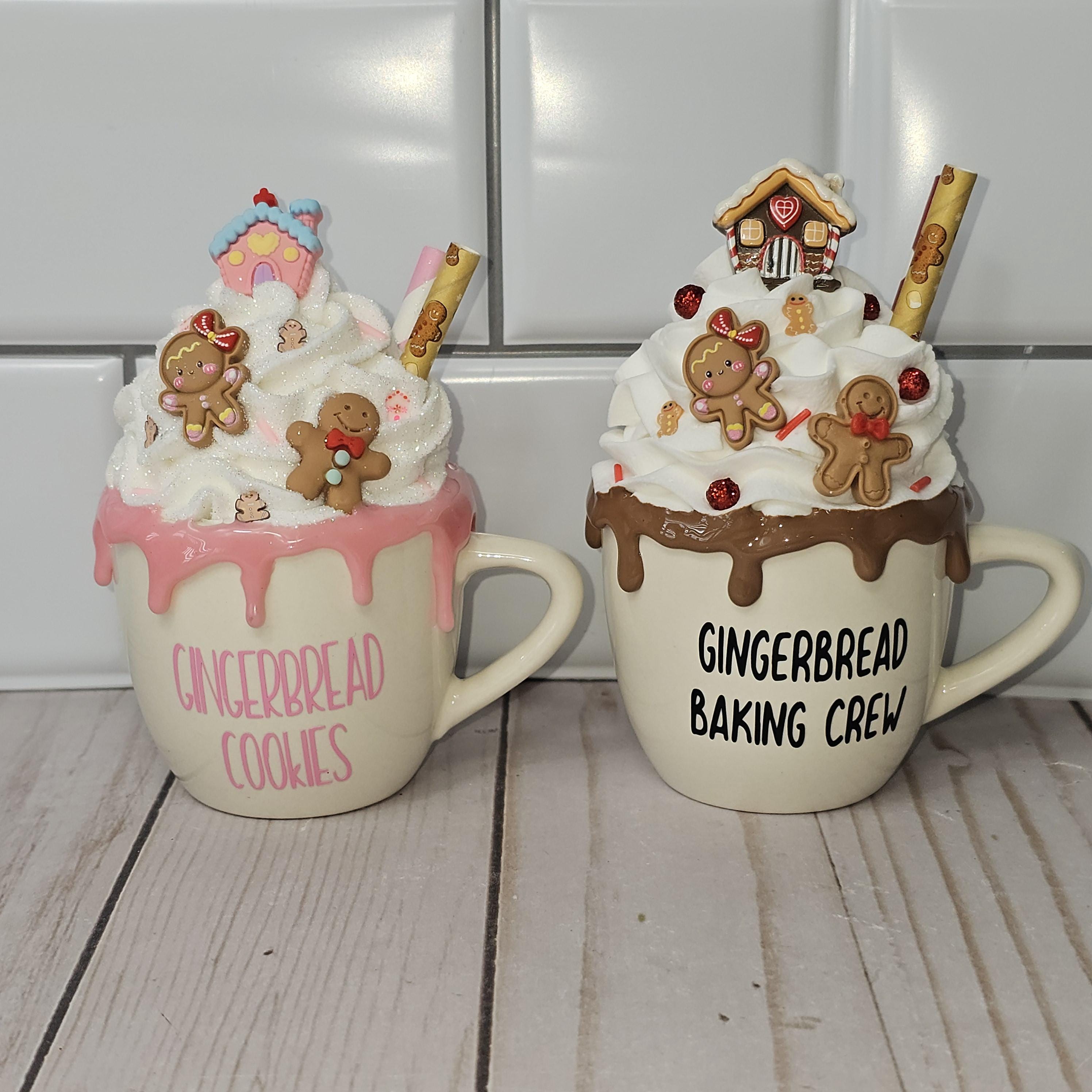 Pink Gingerbread Mini Mug: Christmas Tiered Tray Decor, Handmade ...