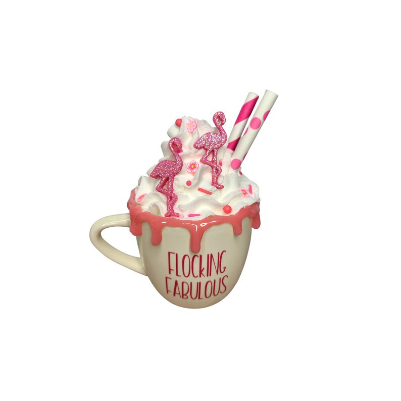 Flamingo Mini Mug Mini Mug With Flamingos Flocking Fabulous - Etsy