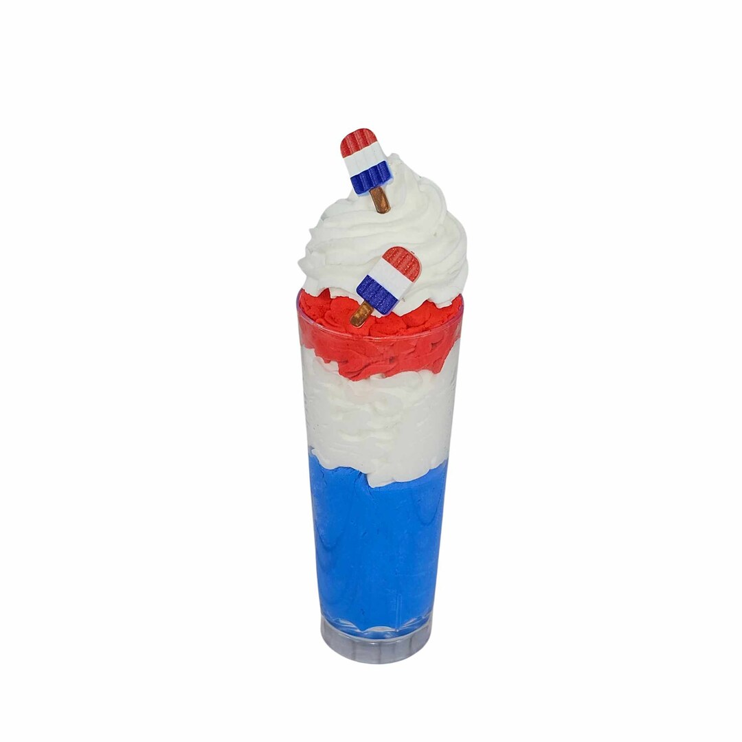 Patriotic Decor, Patriotic Tiered Tray, Red White and Blue Parfait ...