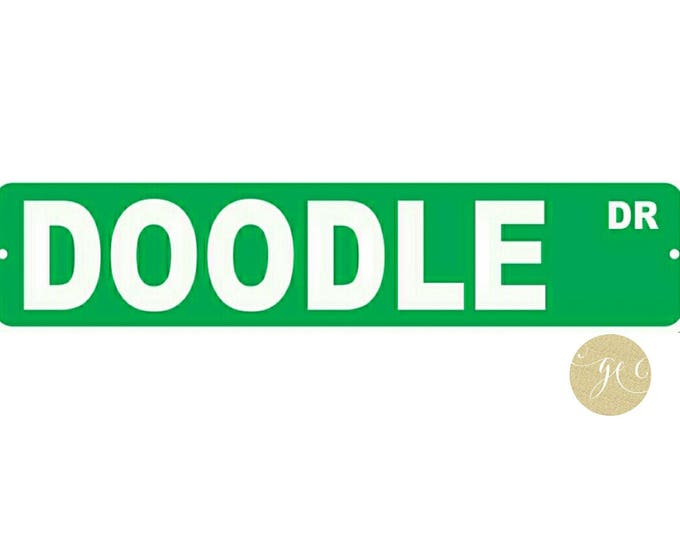 Doodle Drive Sign, Labradoodle, Goldendoodle, Doodle Street Sign - Etsy