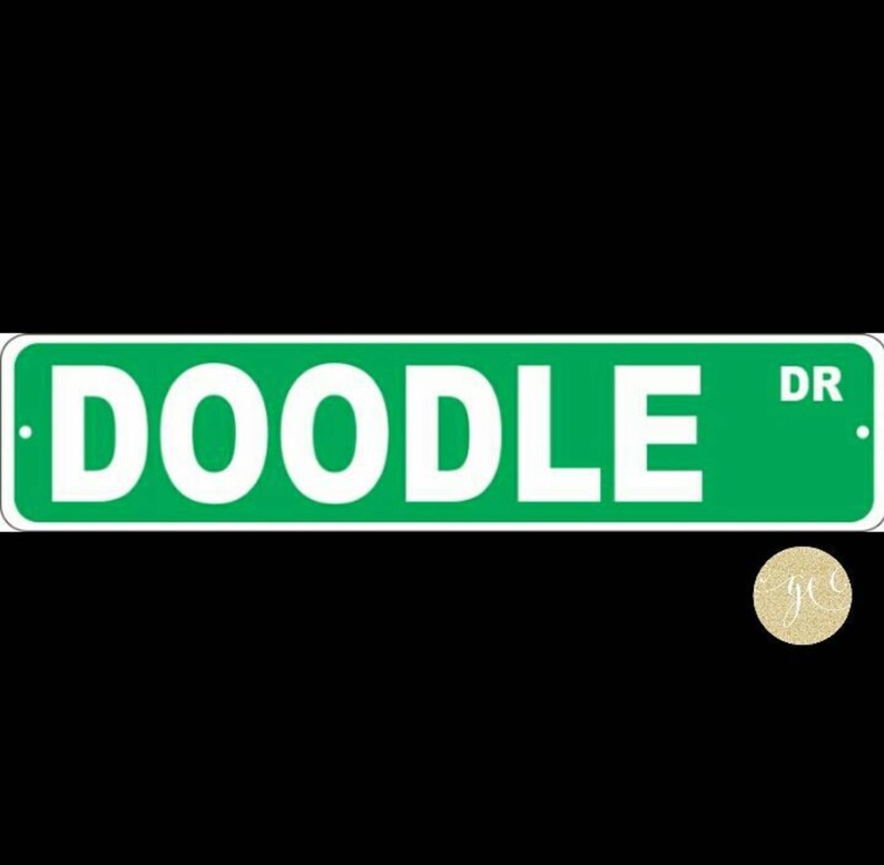 Doodle Drive Sign Labradoodle Goldendoodle Doodle Street | Etsy