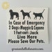 Rescue Our Pets Vinyl Decal Pet Emergency Decals Custom Dog - Etsy