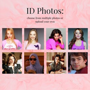 Mean Girls Editable ID Card Digital File - Etsy