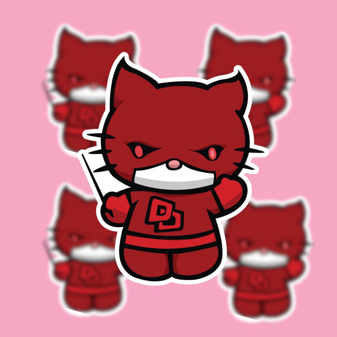 Hello Kitty Dare Devil Sticker Waterproof Hello Kitty - Etsy