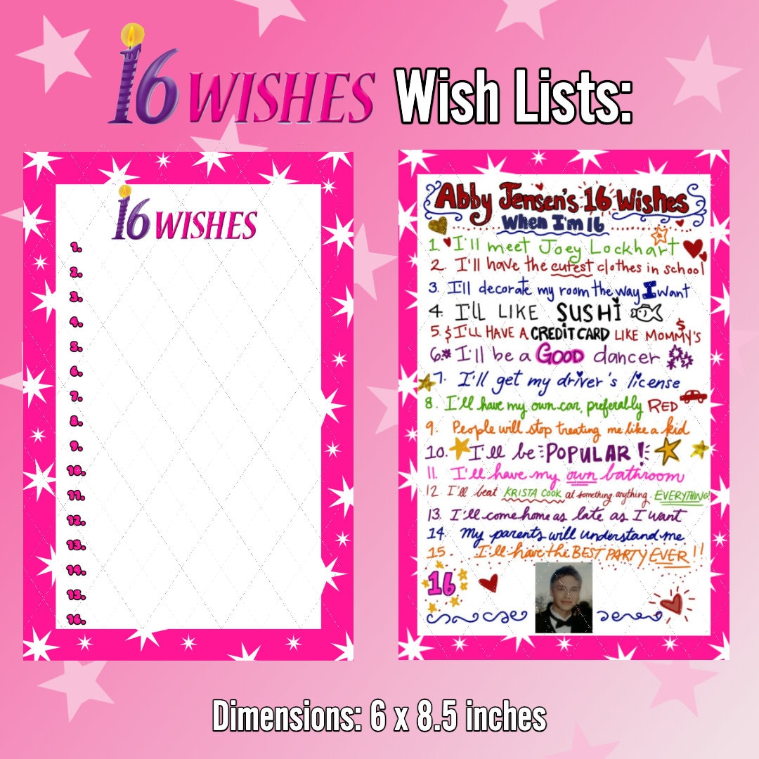 16 Deseos Listas De Deseos Lista En Blanco Y De Abby Jensen Etsy España