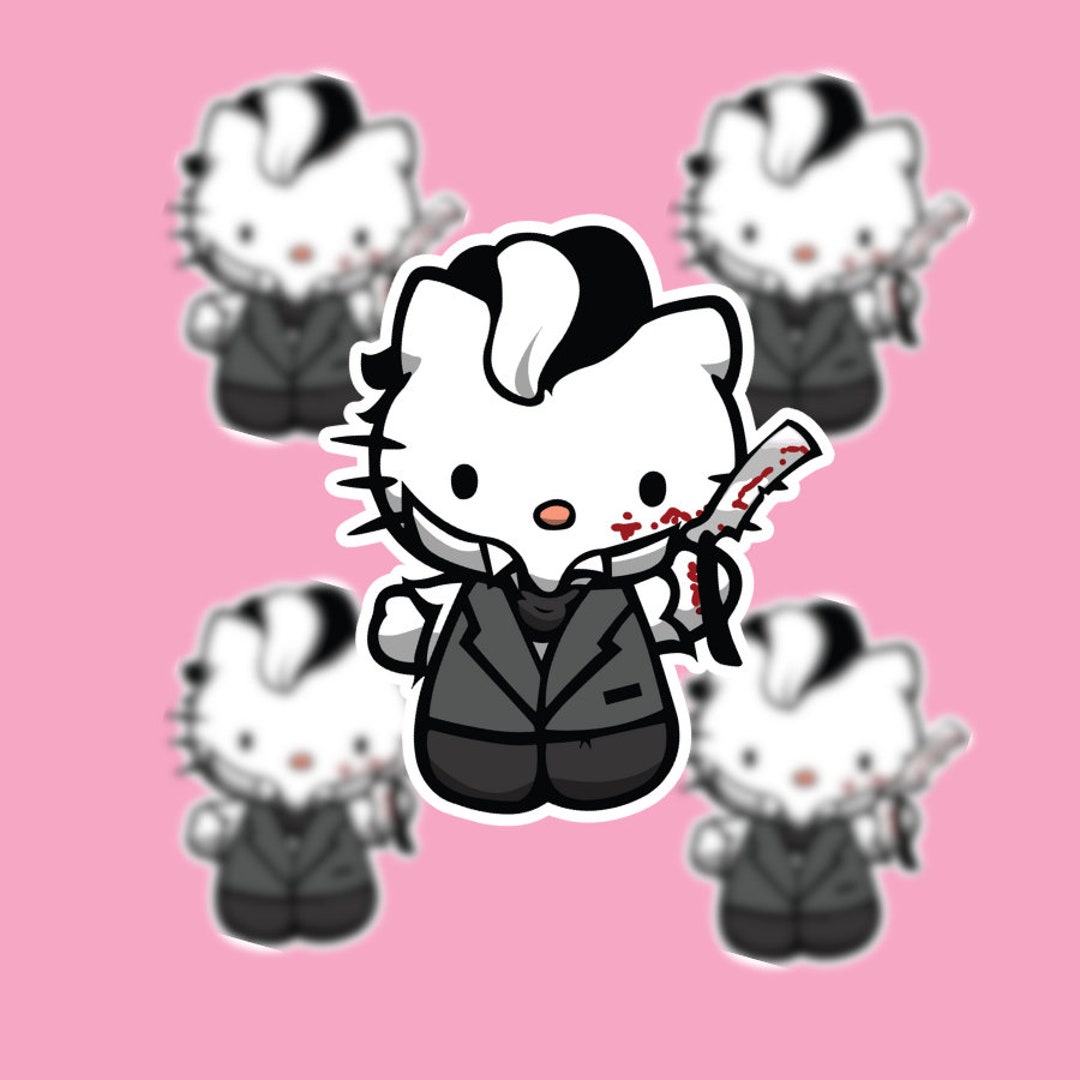 Hello Kitty Barbershop Villain Sticker Waterproof - Etsy