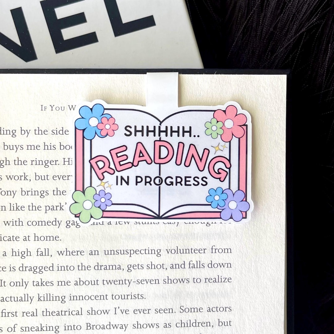 Shhh Reading in Progress Magnetic Bookmark Hot Girly - Etsy