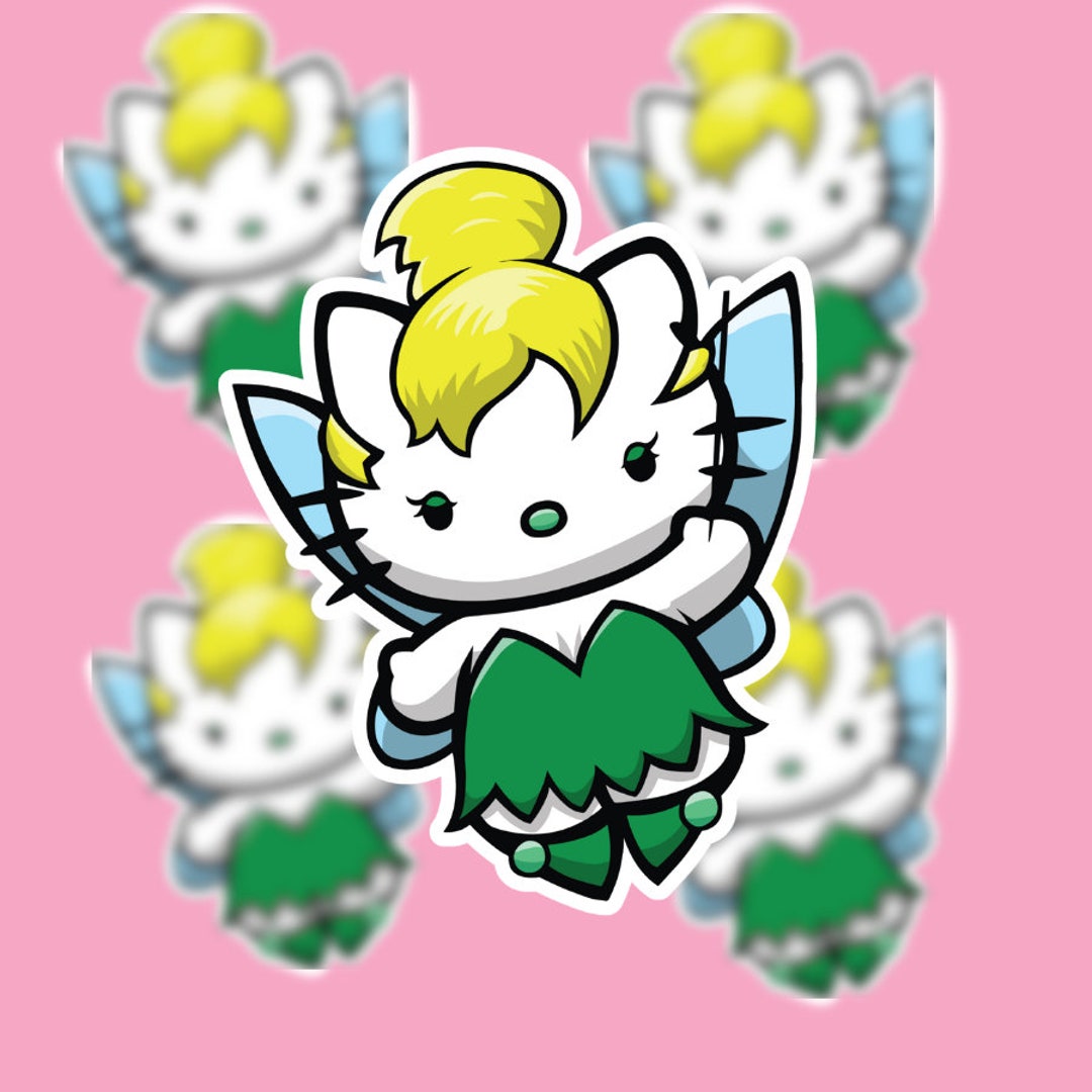Hello Kitty Tinkerbell Sticker Waterproof Hello Kitty - Etsy