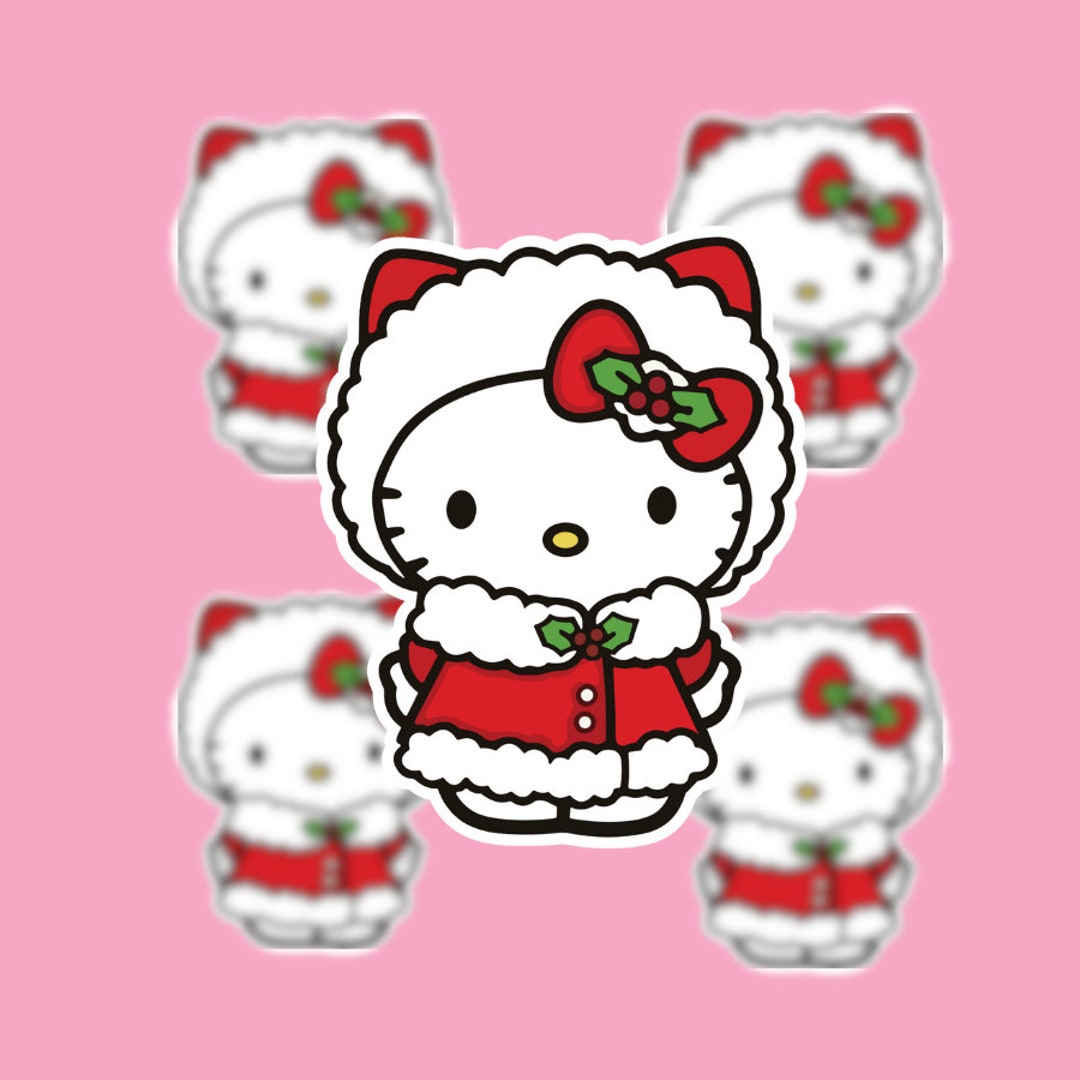 Hello Kitty Mrs. Claus Sticker Waterproof - Etsy
