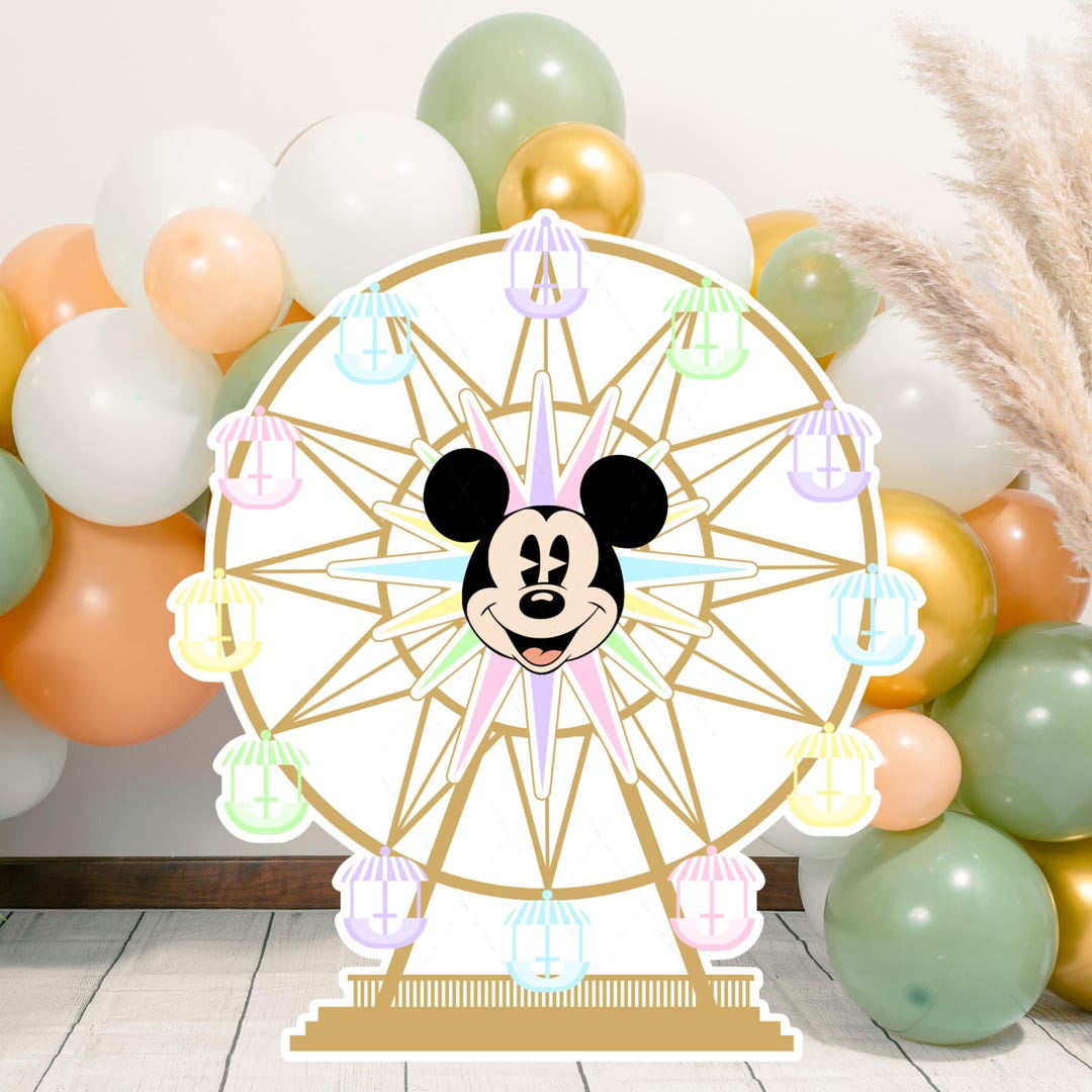 Mickey Ferris Wheel Cutout Digital File | Disneyland - Etsy