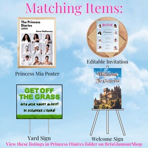 Princess Diaries Cake Topper Digital File - Etsy