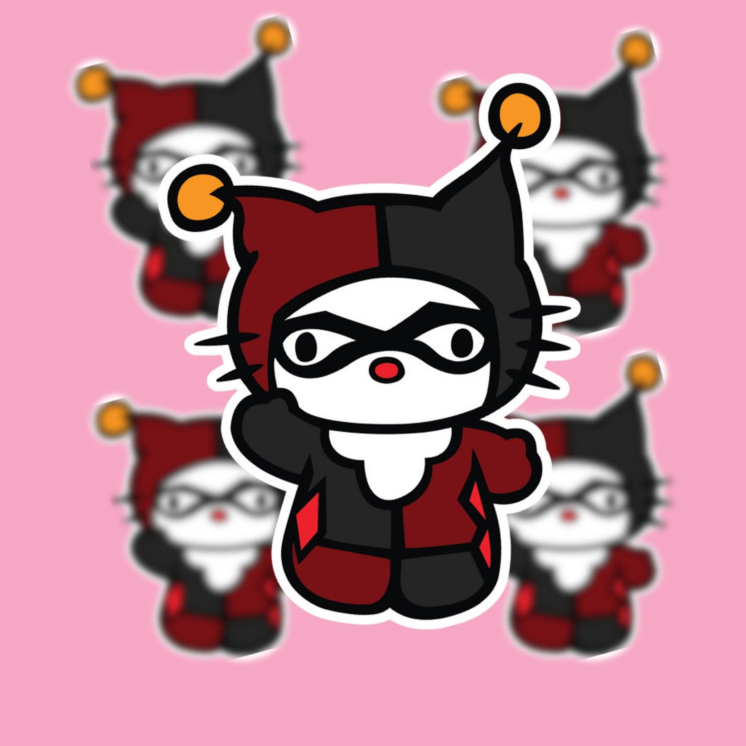 Hello Kitty Girl Villain Sticker Waterproof - Etsy