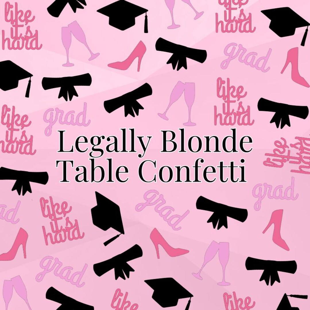 Legally Blonde Graduation Table Confetti - Etsy