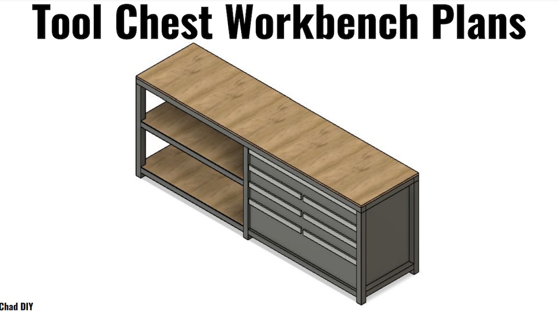 Built-in Tool Chest Workbench Plans - Etsy