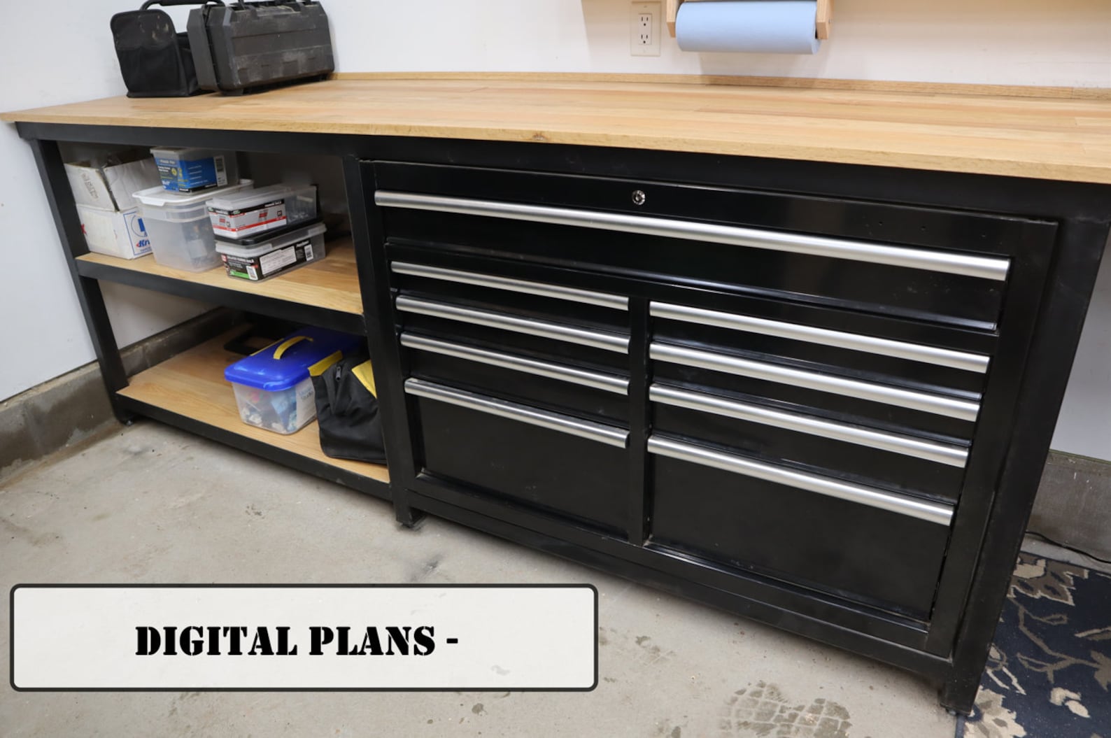 Built-in Tool Chest Workbench Plans - Etsy